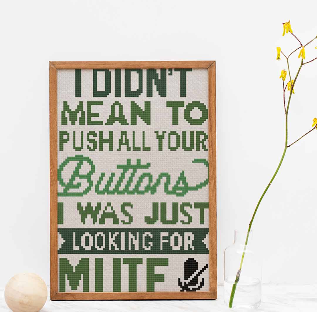 Push Your Buttons: Counted Cross Stitch Pattern and Kit – Stitch Wit